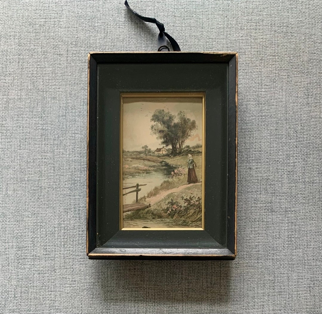 Antique Shadow Box Framed Print Nature Scene - Etsy