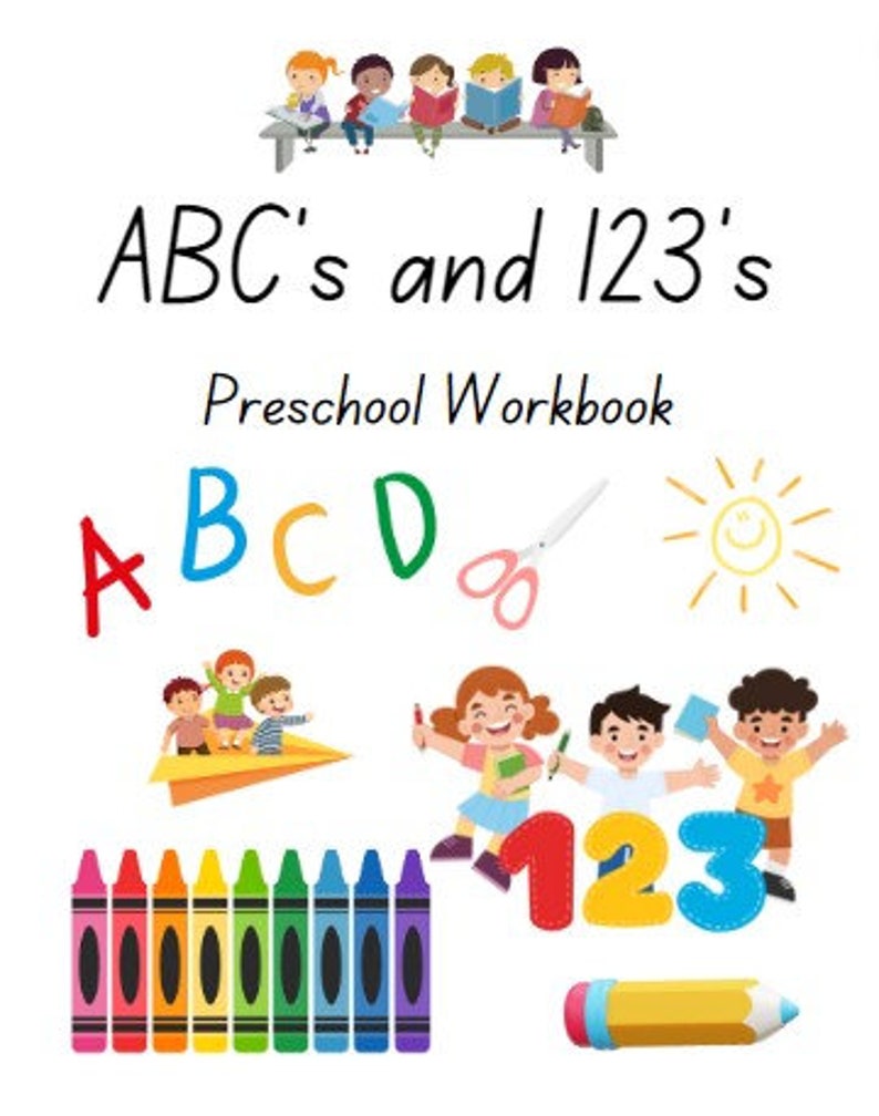 Preschool Workbook - Abc's, 123's, Shapes, Colors - Etsy