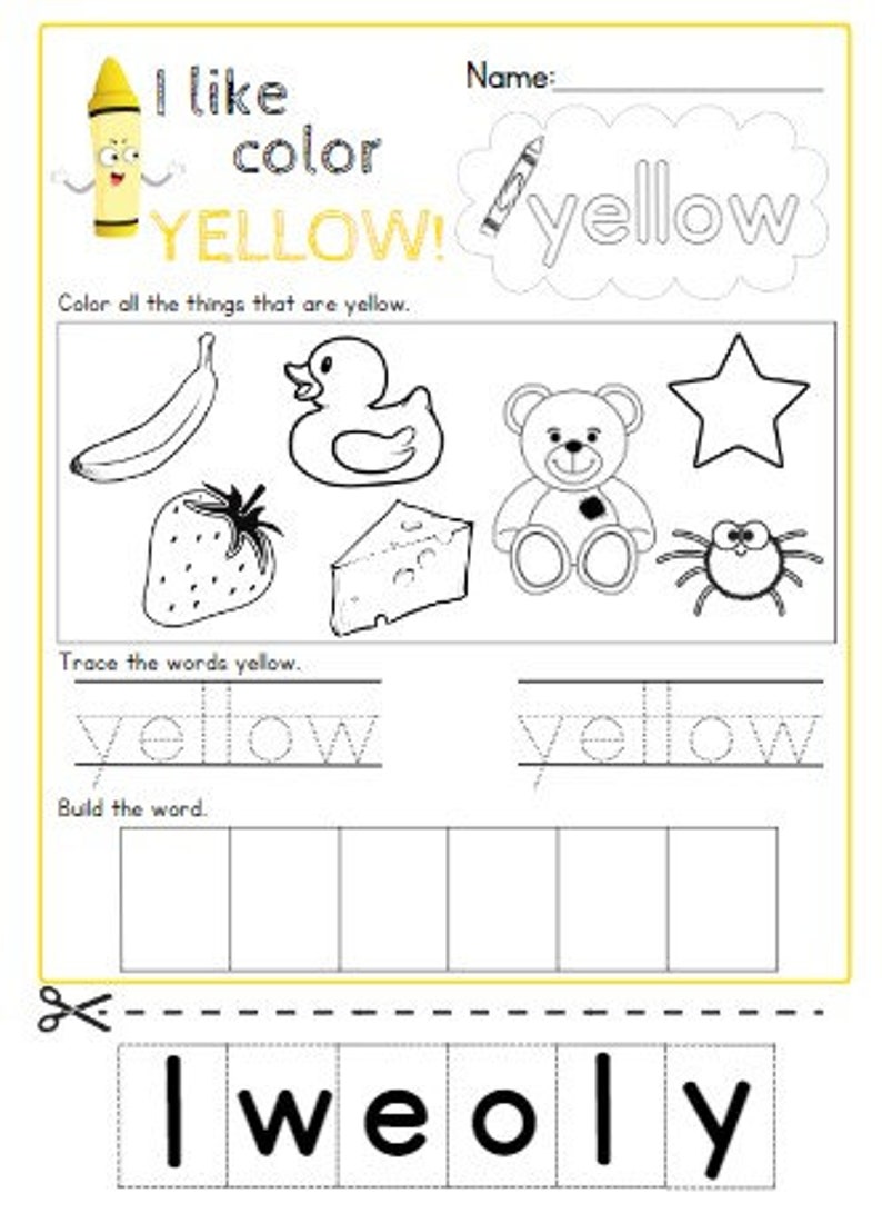 Preschool Workbook - Abc's, 123's, Shapes, Colors - Etsy