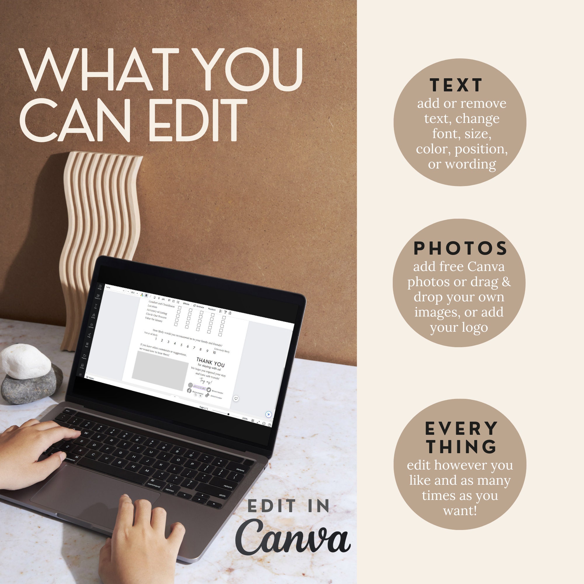 Airbnb Guest Feedback Form Editable Canva Template Airbnb Feedback ...