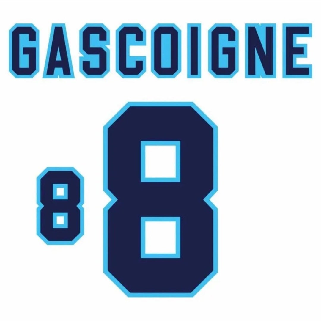 Gascoigne Euro 96 Nameset Gazza Print England 96 Home Shirt Easy Apply ...