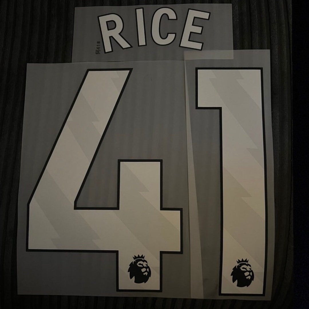 Arsenal Rice 41 2023 Declan Rice White Premier League Name - Etsy