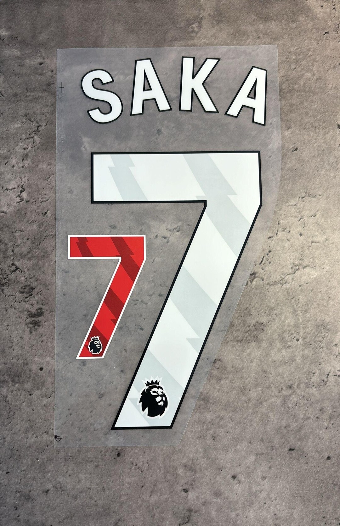 Saka 7 Arsenal 2023 Onwards Kids Home Football Shirt Print Nameset Iron ...