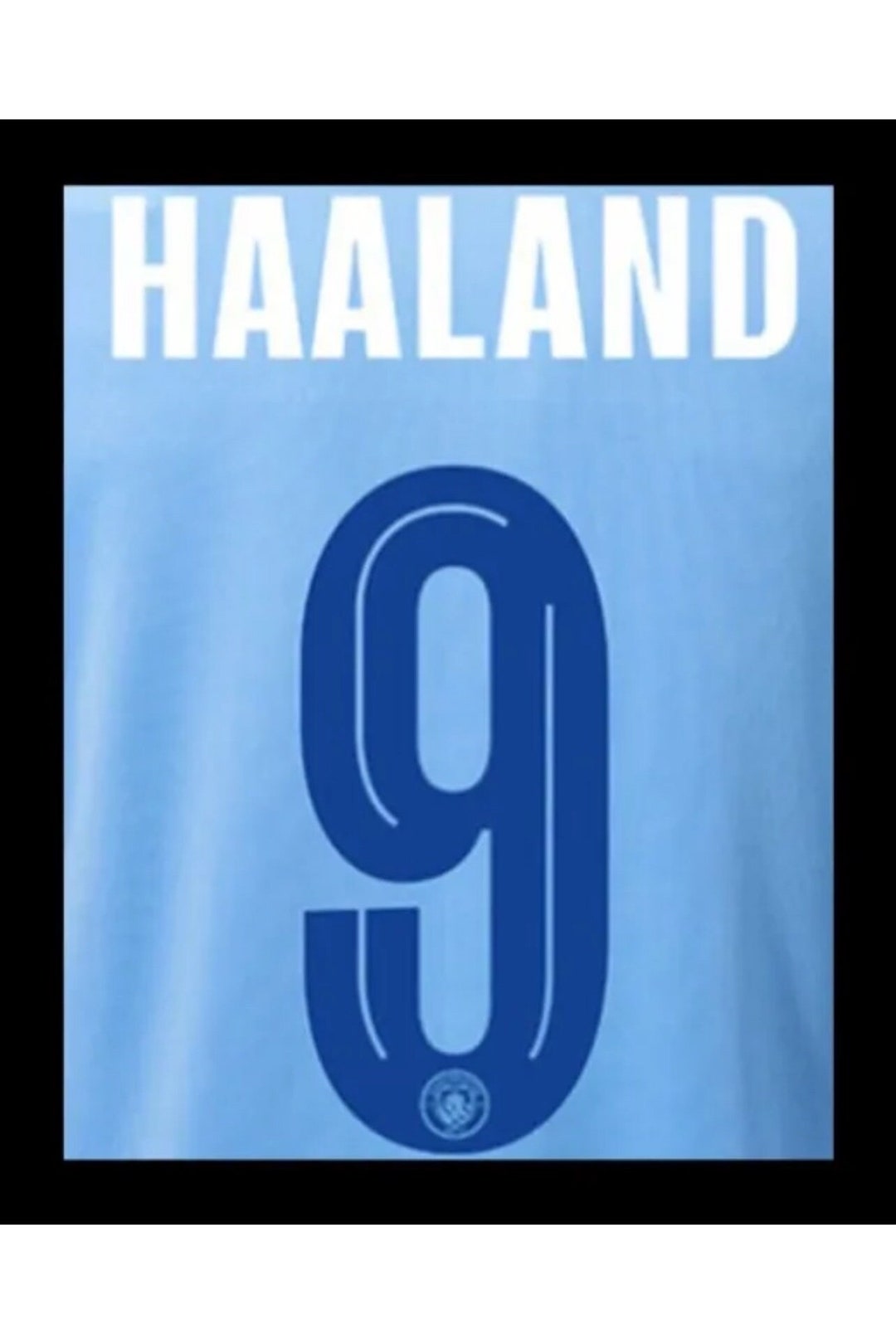 9 Haaland Kids Size Print, Champs League and Domestic Cup Font ...