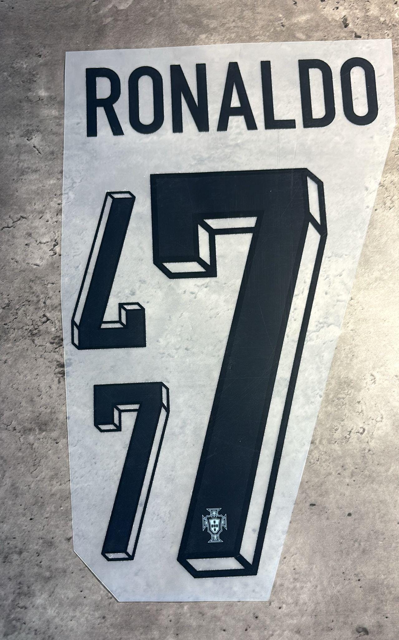 Ronaldo 7 Portugal Away Shirt Football Kids Size Nameset Black Shirt ...