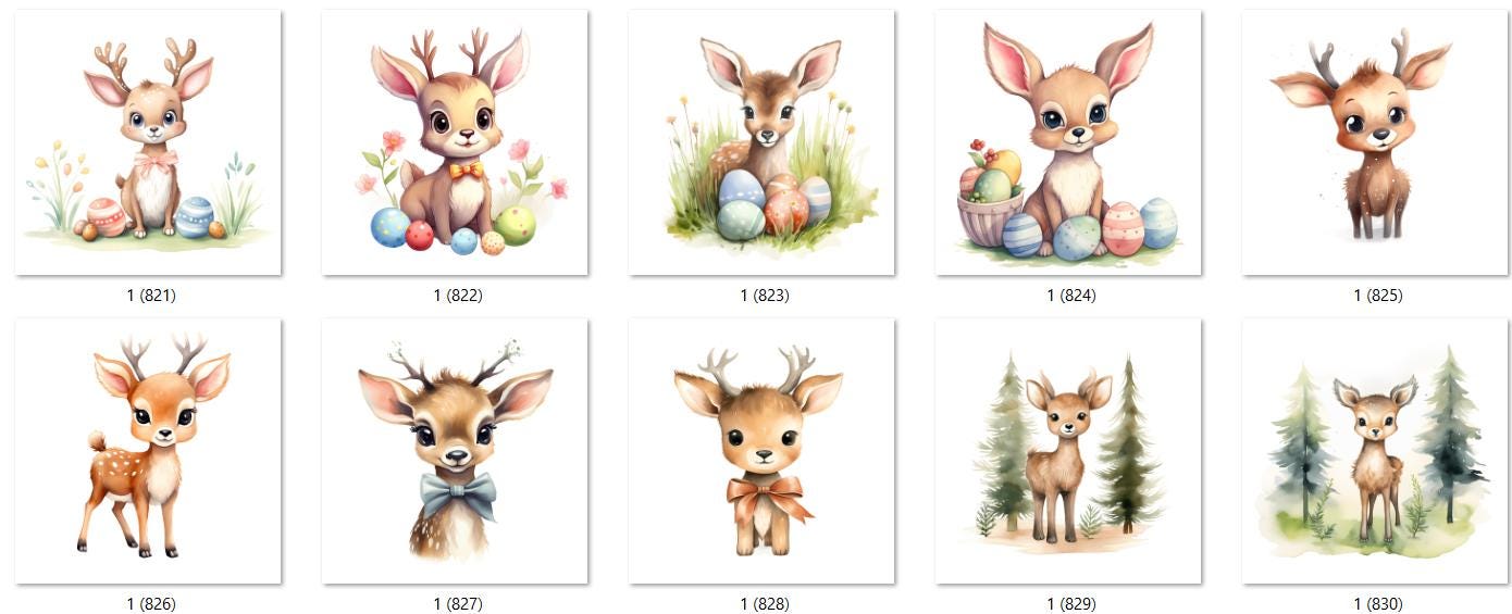 CUTE ANIMAL Ready to Press Sublimation Heat Transfer Print Bundles of ...