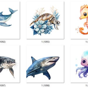Sea Life Sublimation Heat Transfer Prints: 10-print Bundle - Etsy