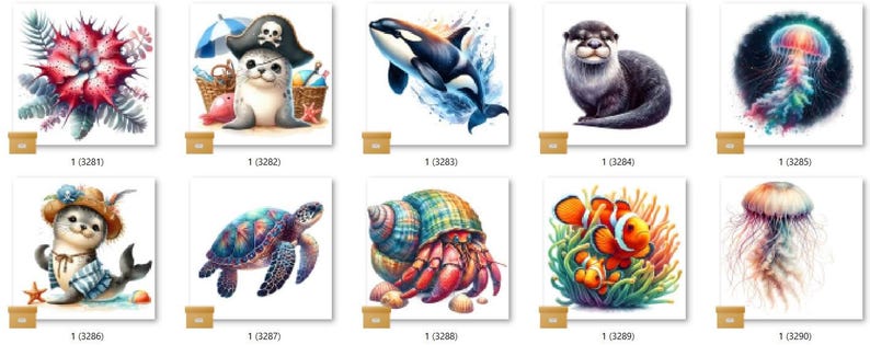 ANIMAL & SEA LIFE Ready to Press Sublimation Transfer Prints ...