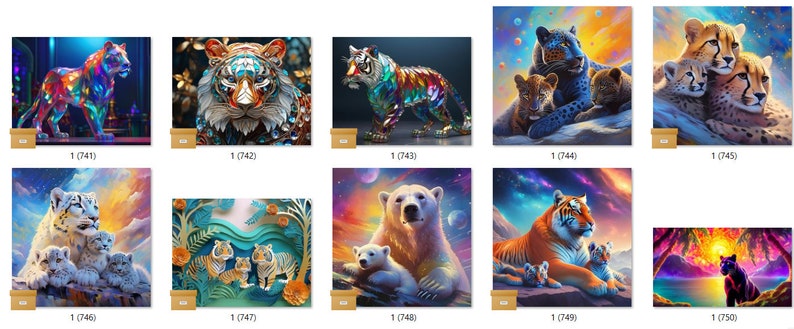 Big Cats Clipart Bundle: Lions, Tigers, Bears, Leopards (100 JPG ...