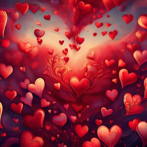 Valentines Hearts Clip Art: 100 JPG Images (digital Download ...