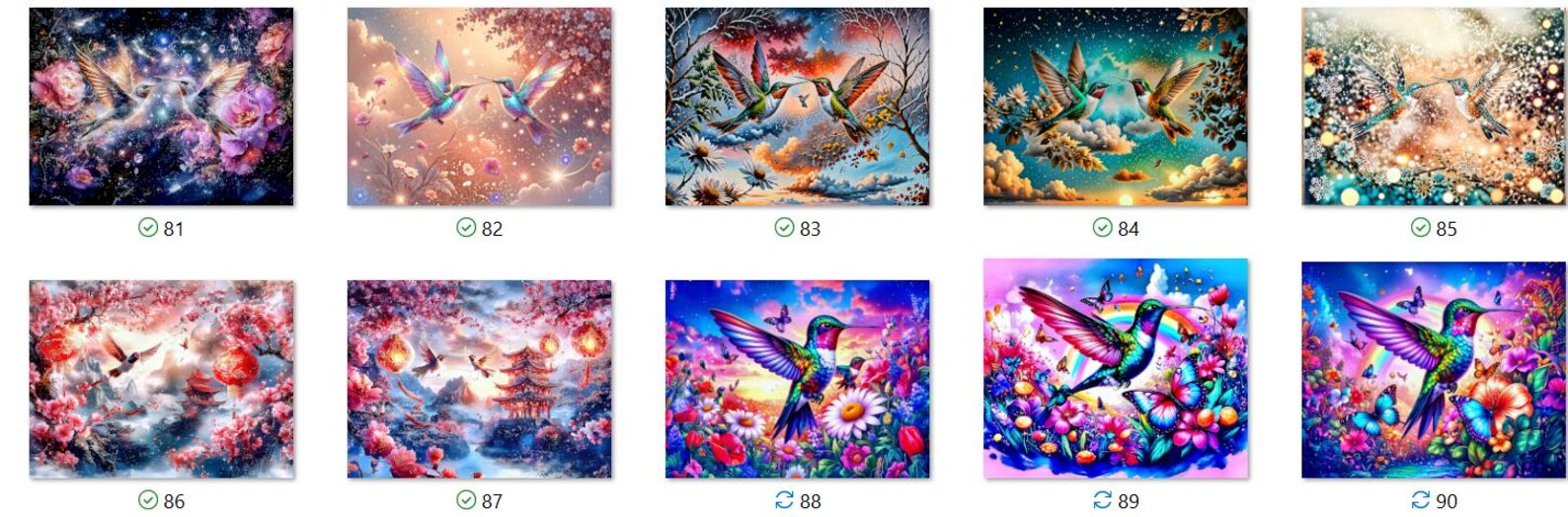 Hummingbird Ready to Press Sublimation Transfer Bundles of 10 Designs ...
