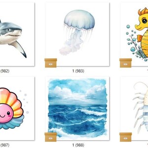 Sea Life Sublimation Heat Transfer Prints: 10-print Bundle - Etsy