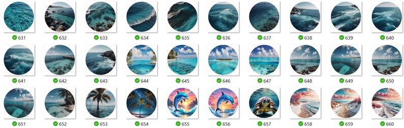 Ocean & Beach Coaster Transfer Prints: Ready to Press, 60 Image Bundle ...