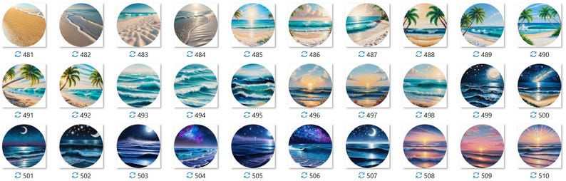Ocean & Beach Coaster Transfer Prints: Ready to Press, 60 Image Bundle ...