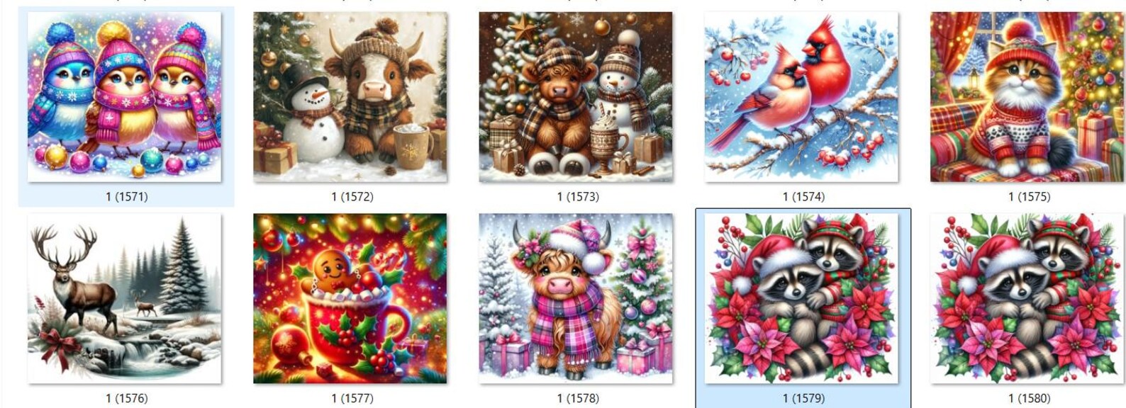 WINTER & Assorted Ready to Press Sublimation Heat Transfer Print ...