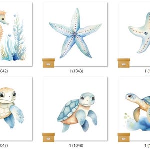 Sea Life Sublimation Heat Transfer Prints: 10-print Bundle - Etsy