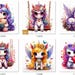 CHIBI UNICORNS 100 JPG Clipart Digital Download Bundle ...