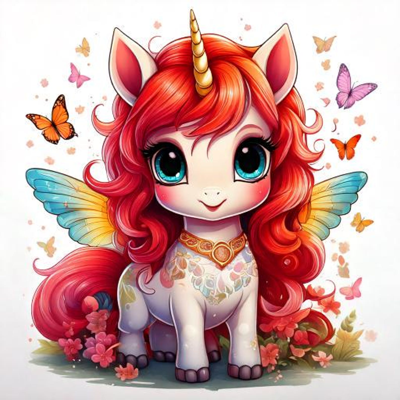 CHIBI UNICORNS 500 JPG Clipart Digital Download Bundle ...