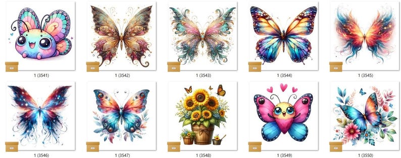 BUTTERFLY Ready to Press Sublimation Transfer Prints (ARANIMAL3531-3620 ...