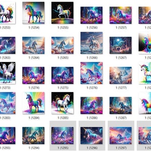 All ABOUT UNICORNS Vol 12 100 Jpg Digital Download Tumbler Wraps & Clipart Bundle ...