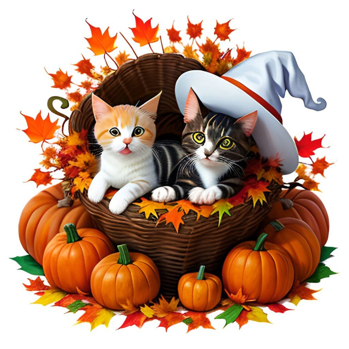 Colorful Cat Sublimation Design Digital Download of 100 PNG & JPG ...