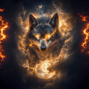 Cosmic Wolves 100 PNG Digital Clipart Bundle Download (LMHCOSMIC ...