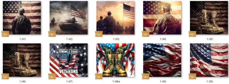 MILTARY Ready to Press Sublimation Heat Transfer Print Bundles of 10 ...