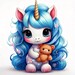 CHIBI UNICORNS 50 JPG Clipart Digital Download Bundle ...