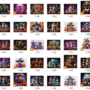 Halloween Cats & Dogs 500 JPG Clip Art Digital Download Bundle ...
