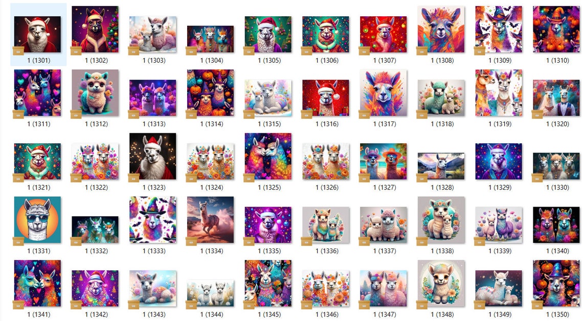 All About Llamas 500 JPG Clipart Image Bundle Digital Download ...