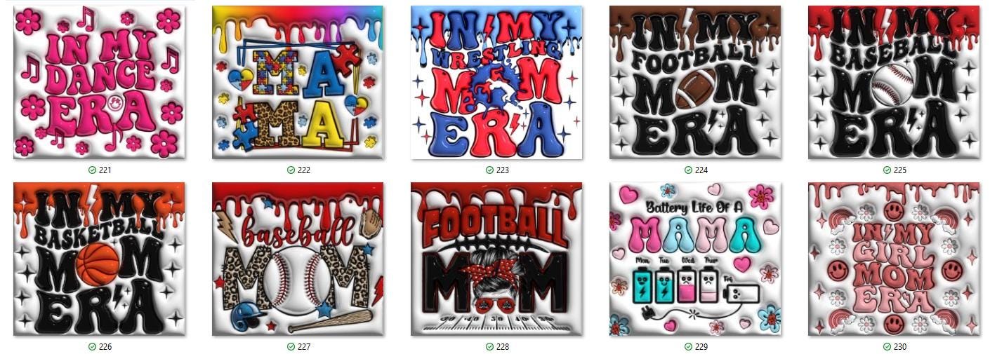 Ready to Press Sublimation Transfer Bundles of 10 Design Transfers - Etsy
