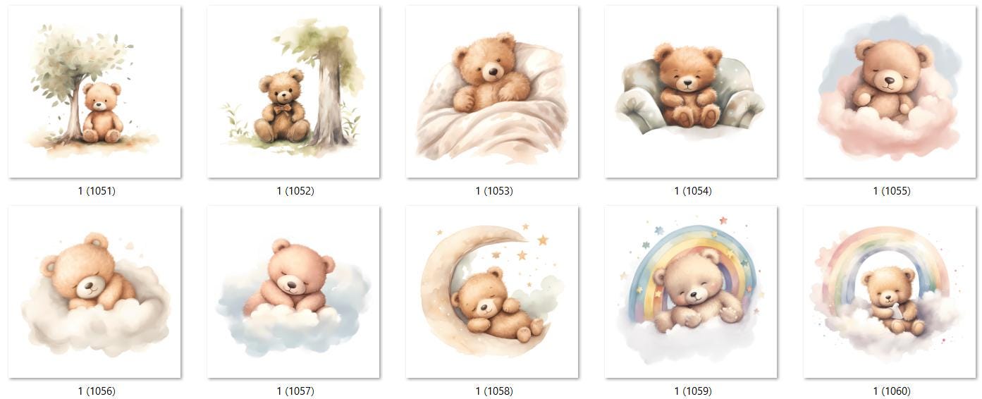 Cute Animal Sublimation Heat Transfer Print Bundles of 10 Prints Choice ...