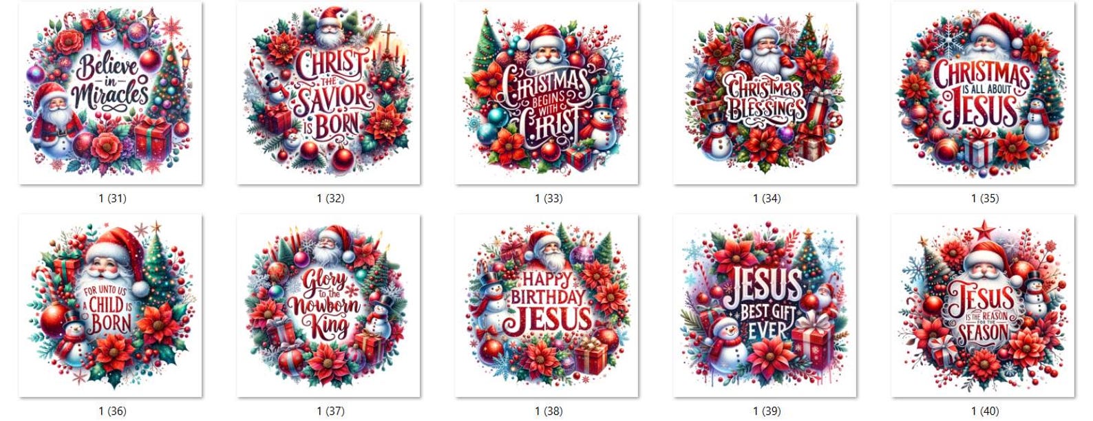 Religious Verse Sublimation Heat Transfer Print Bundle: Ready to Press ...