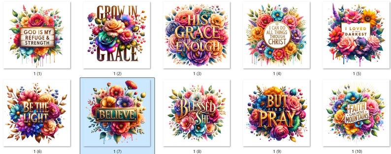 Religious Verse Sublimation Heat Transfer Print Bundle: Ready to Press ...