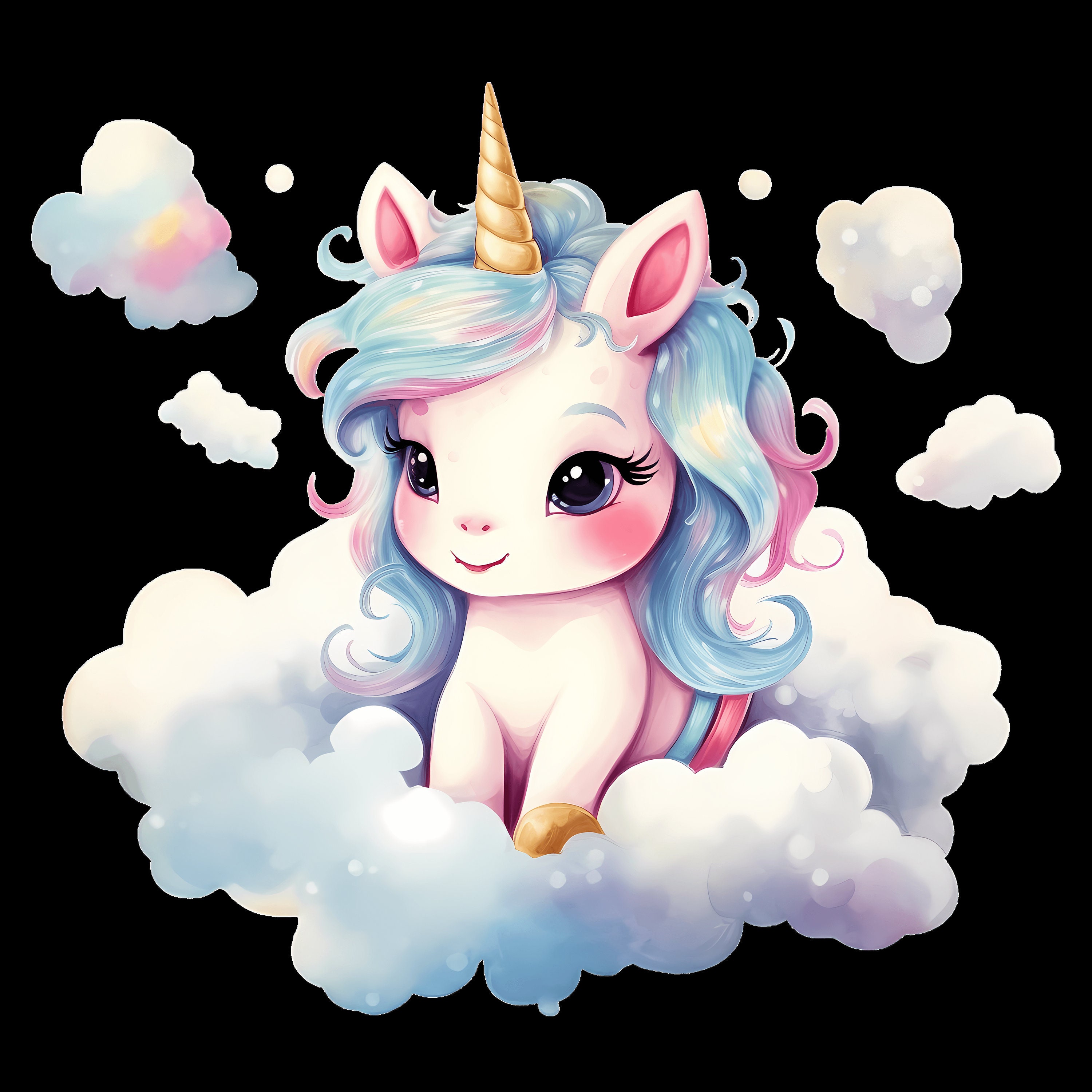 10 Cute Unicorns Ready to Press Sublimation Transfer Prints ...