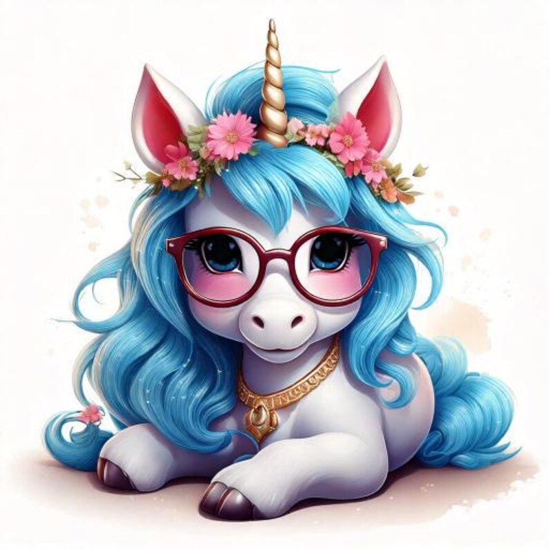 CHIBI UNICORNS 50 JPG Clipart Digital Download Bundle ...