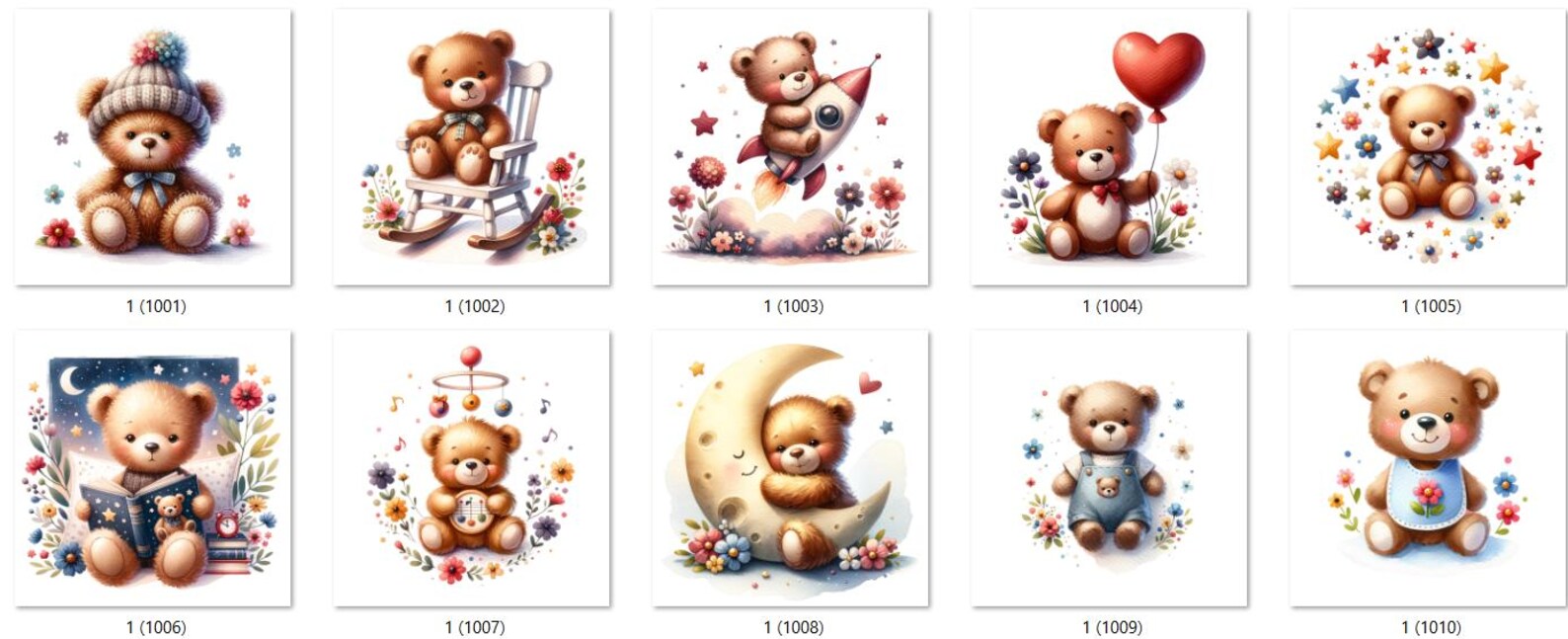 Cute Animal Sublimation Heat Transfer Print Bundles of 10 Prints Choice ...