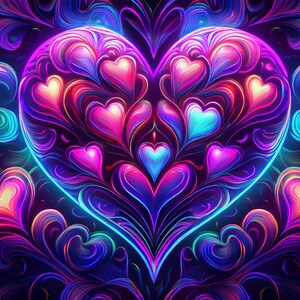 Valentines Hearts Clip Art: 100 JPG Images (digital Download ...