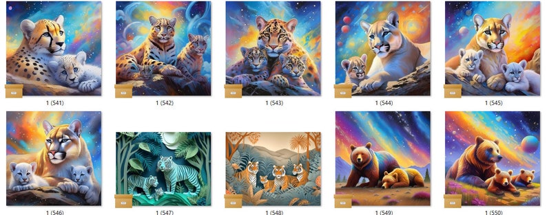 Big Cats Clipart Bundle: Lions, Tigers, Bears, Leopards (100 JPG ...