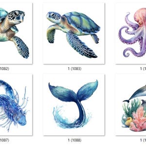 Sea Life Sublimation Heat Transfer Prints: 10-print Bundle - Etsy