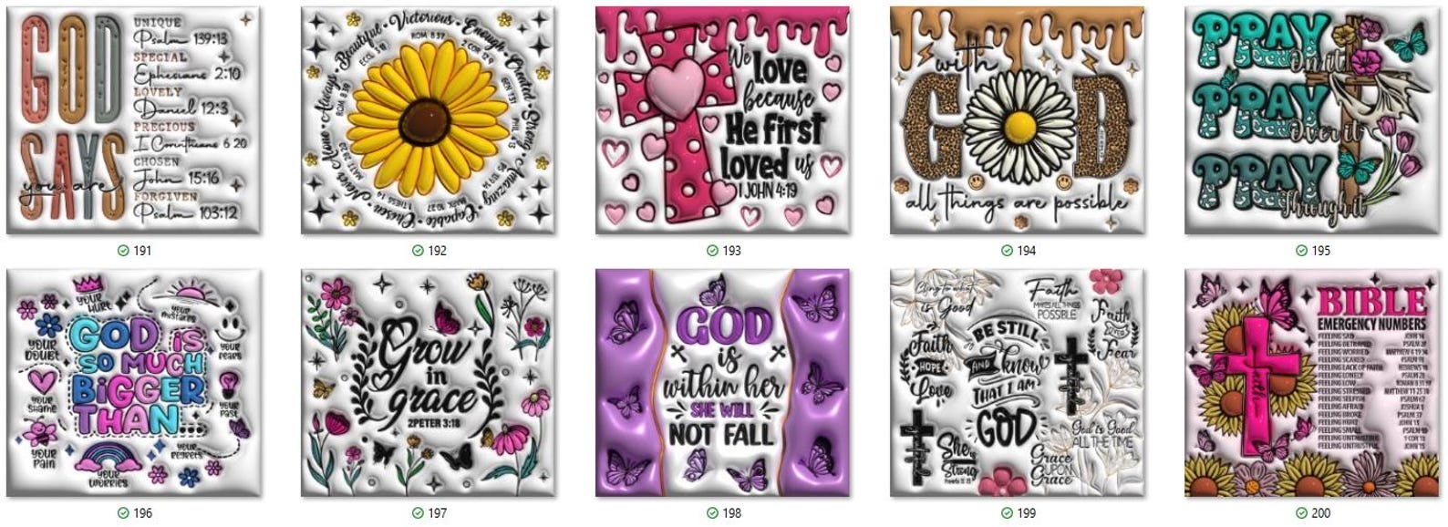 Ready to Press Sublimation Transfer Bundles of 10 Design Transfers - Etsy