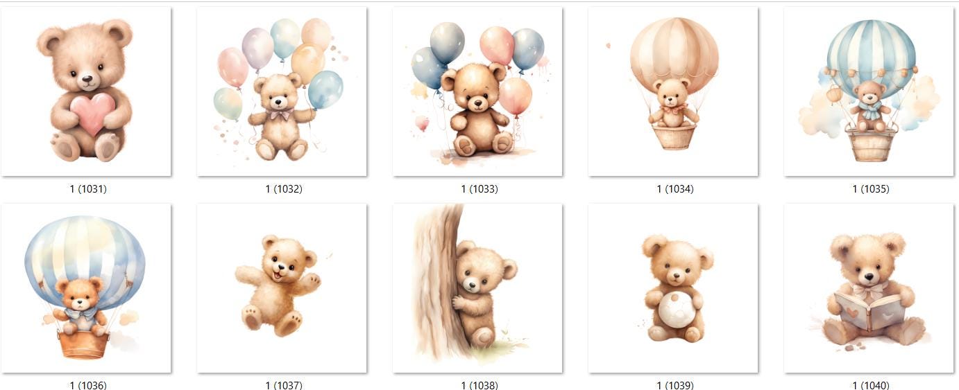 Cute Animal Sublimation Heat Transfer Print Bundles of 10 Prints Choice ...