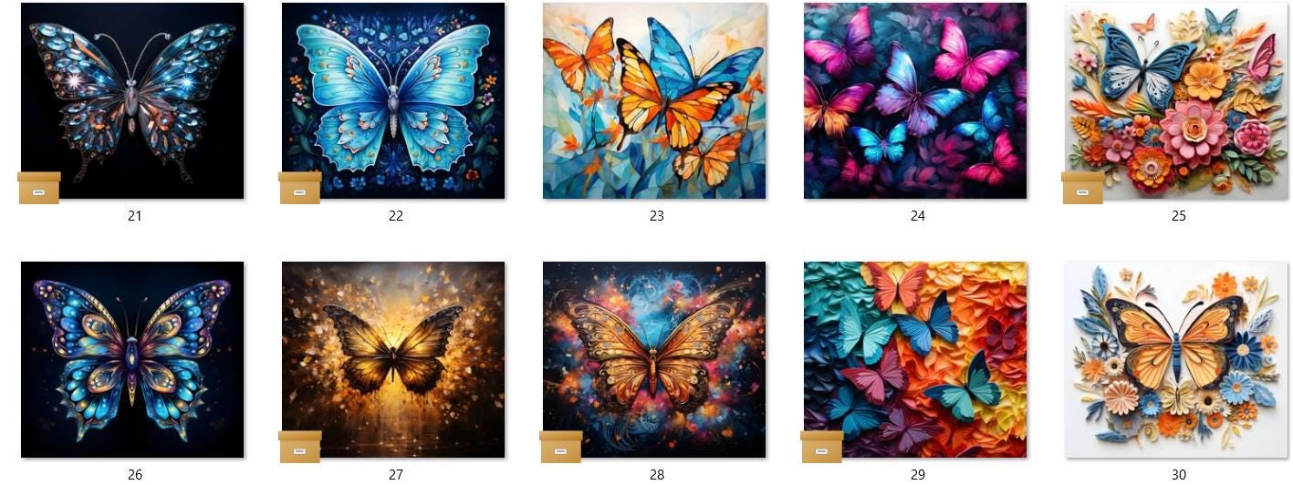 Butterfly & Dragonfly Sublimation Heat Transfer Prints - Bundle of 10 ...