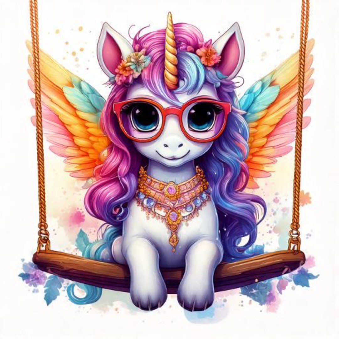 CHIBI UNICORNS 100 JPG Clipart Digital Download Bundle ...