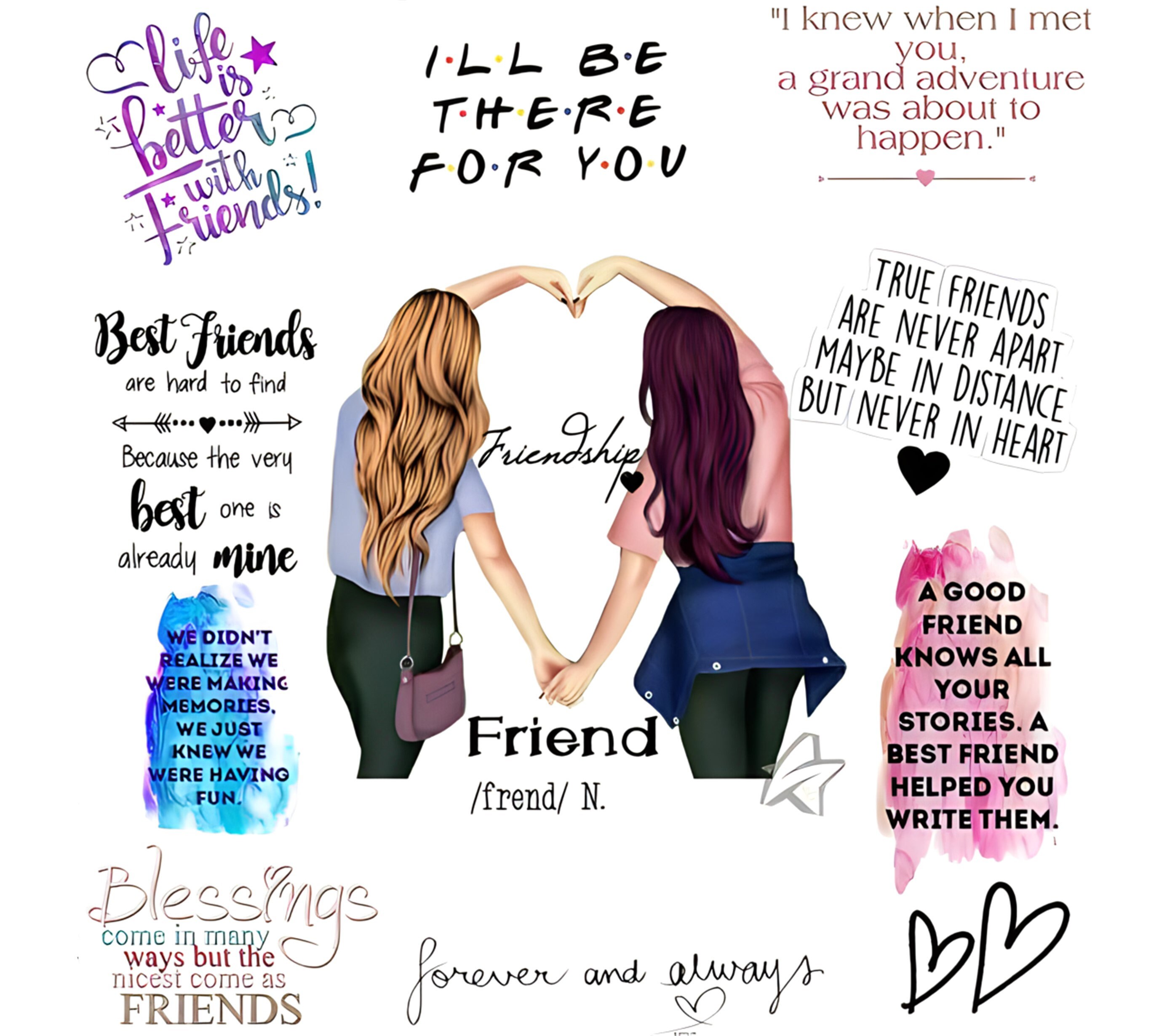 9 BEST FRIEND/SISTER Sublimation Transfer Prints - Etsy