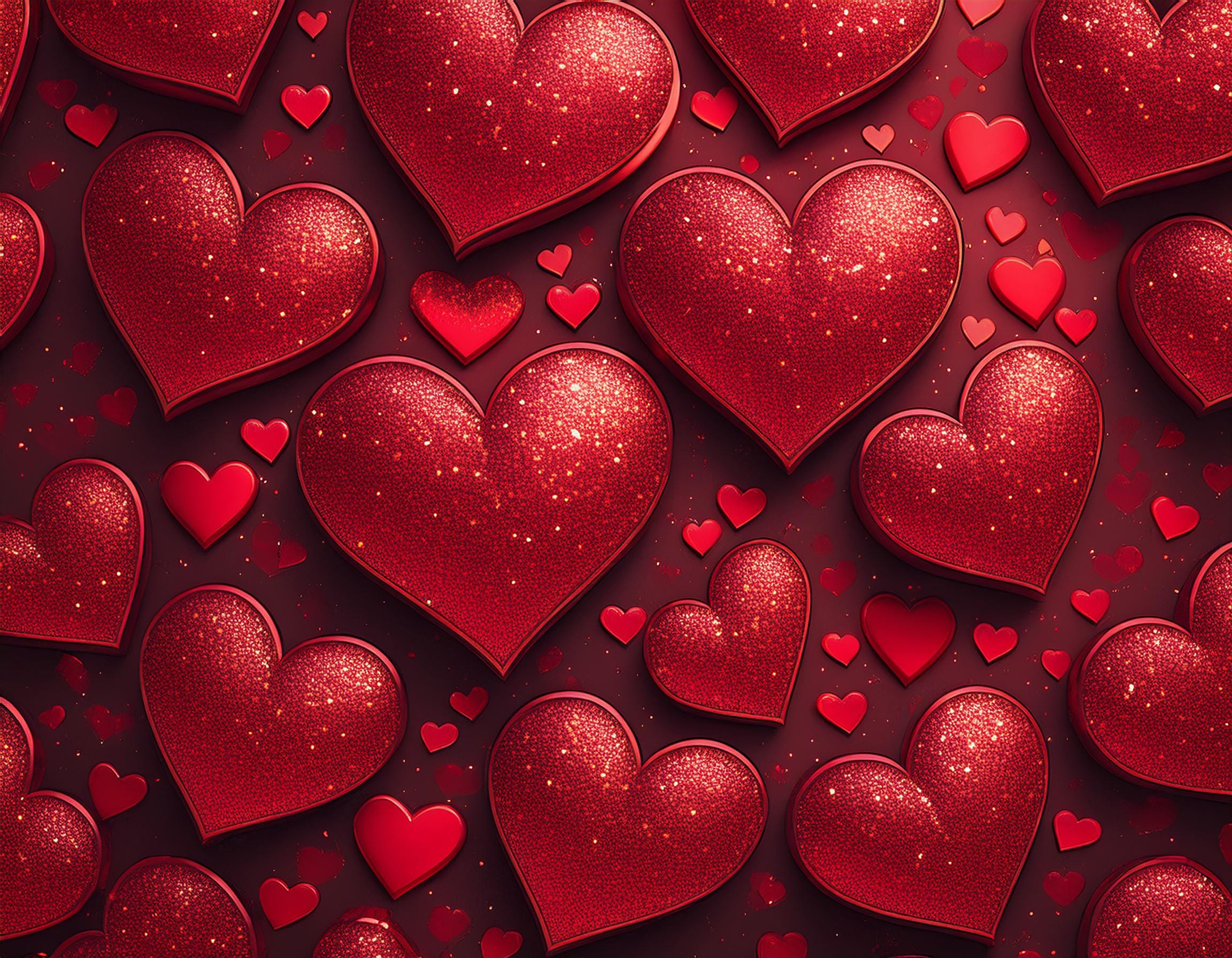 Valentines Hearts Clip Art: 100 JPG Images (digital Download ...