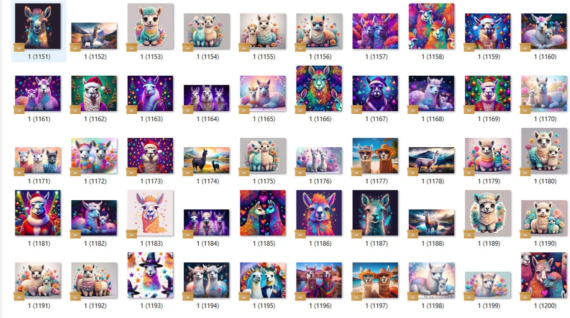 All About Llamas 500 JPG Clipart Image Bundle Digital Download ...