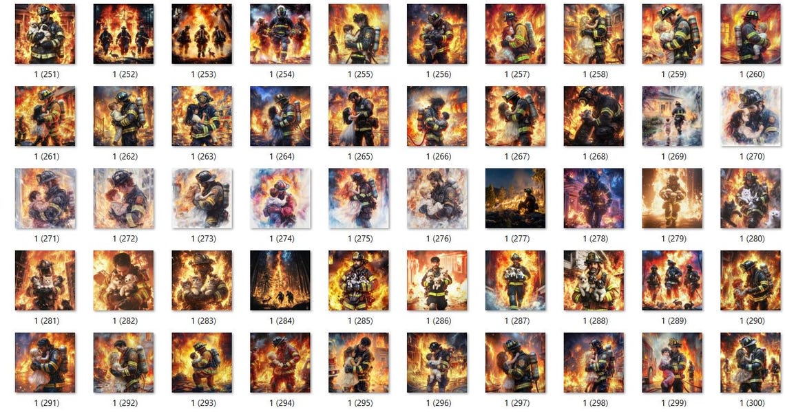 FIREFIGHTER 100 PNG Clip Art Digital Download Bundle for Commercial Use ...