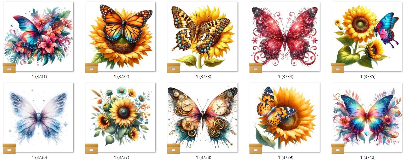 BUTTERFLY Ready to Press Sublimation Transfer Prints (ARANIMAL3711-3800 ...