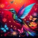 Neon Iridescent Hummingbirds 100 JPG Clipart Digital Download for ...